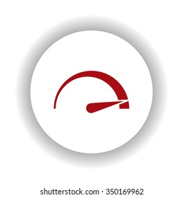 Speedometer Icon Red Isolated White Background Stock Vector (Royalty ...