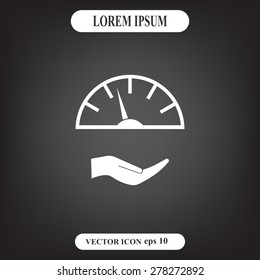 Speedometer Icon Sign Arrow Stock Vector (Royalty Free) 278272892 ...