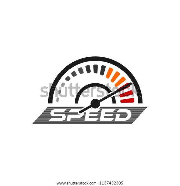 Speedometer Logo Design Template Speed Race Stock Vector (Royalty Free ...