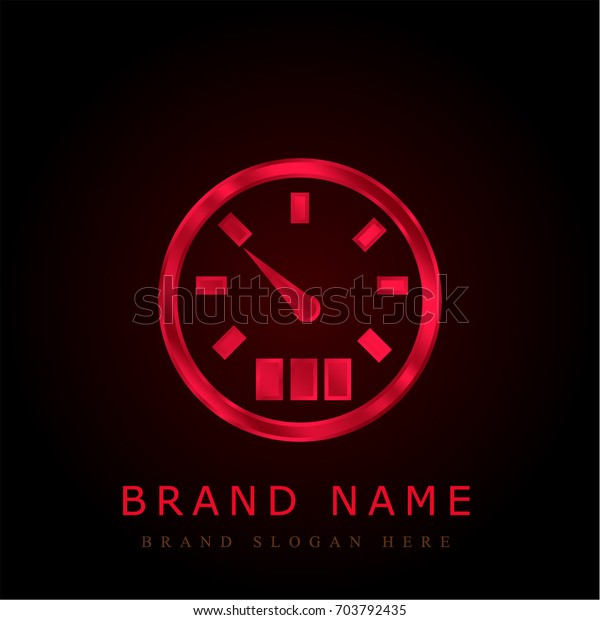 Speedometer Red Chromium Metallic Logo Stock Vector (Royalty Free ...