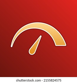 Speedometer Sign Illustration Golden Gradient Icon Stock Vector ...