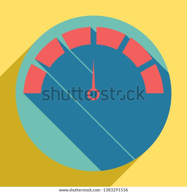 Speedometer Sign Illustration Sunset Orange Icon Stock Vector (Royalty ...