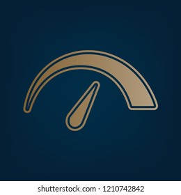 Speedometer Sign Illustration Vector Golden Icon Stock Vector (Royalty ...