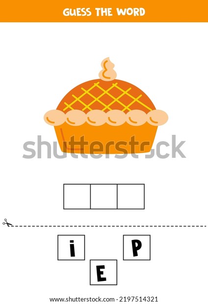 Spell Word Vector Illustration Apple Pie Stock Vector (Royalty Free ...