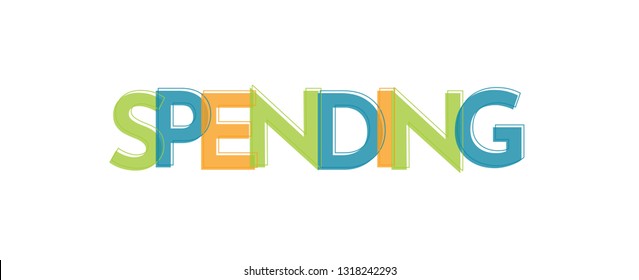 Spending Word Concept Spending Use Cover Stock Vector (Royalty Free ...