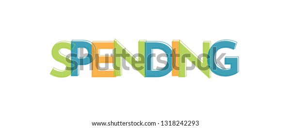 Spending Word Concept Spending Use Cover Stock Vector (Royalty Free ...