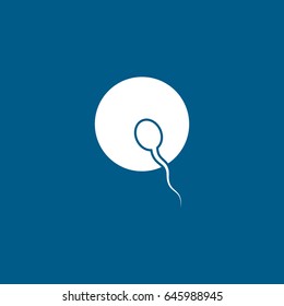 Sperm Cell Ovule Flat Icon On Stock Vector (Royalty Free) 645988945 ...