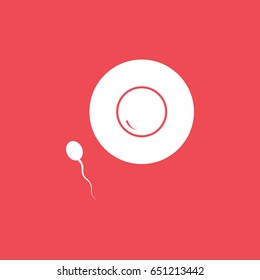 Sperm Cell Ovule Flat Icon On Stock Vector (Royalty Free) 651213442 ...