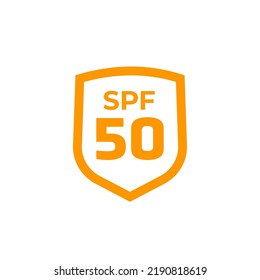 Spf 50 Icon Shield Uv Protection Stock Vector (Royalty Free) 2190818619 ...