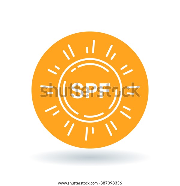 Spf Icon Spf Sun Screen Symbol Stock Vector (Royalty Free) 387098356
