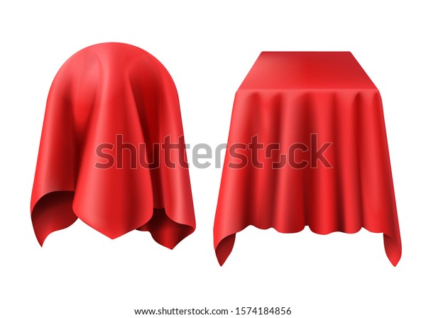 Sphere Box Covered Red Cloth Vector Stock Vector (Royalty Free ...