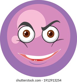 Sphere Cartoon Character Face Expression On Stock Vector (Royalty Free ...