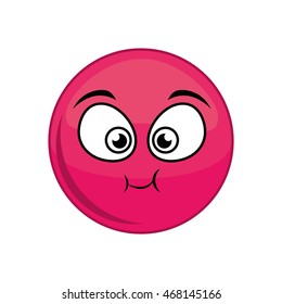 Sphere Happy Cartoon Face Expression Icon Stock Vector (Royalty Free ...
