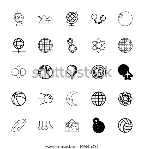 Sphere Icon Collection 25 Sphere Outline Stock Vector (Royalty Free ...