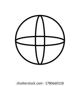 Sphere Icon Outline Style Your Design Stock Vector (Royalty Free ...
