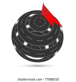 Sphere Made Road On Isolated Background Stock Vector (Royalty Free ...