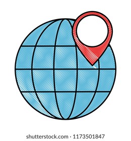 Sphere Planet Pin Location Stock Vector (Royalty Free) 1173501847 ...