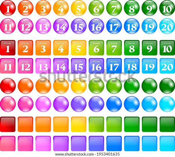 Sphere Square Glass Icon Set Stock Vector (Royalty Free) 1953401635 ...