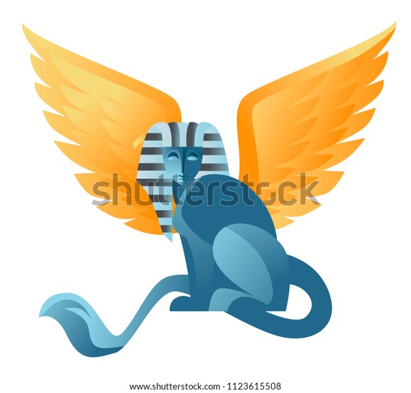 Sphinx Fantastic Creature Stock Vector (Royalty Free) 1123615508 ...