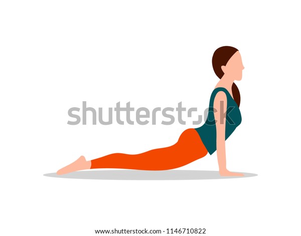 Sphinx Pose Sport Activity Yoga Position : image vectorielle de stock ...