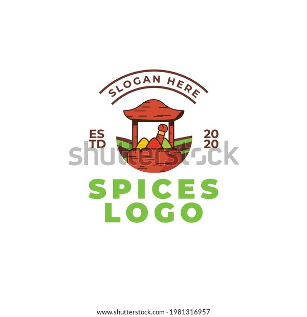 Spice Logo Design Concept Vector Illustration Stock Vector (Royalty ...