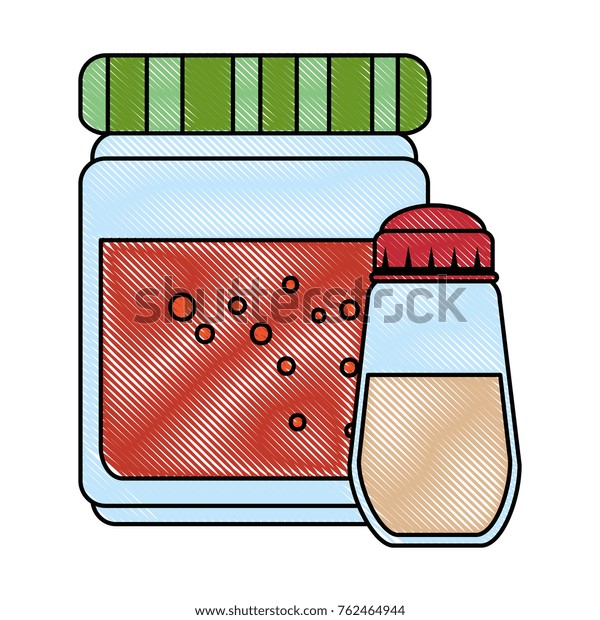 Spices Bottles Isolated Icon Stock Vector (Royalty Free) 762464944 ...