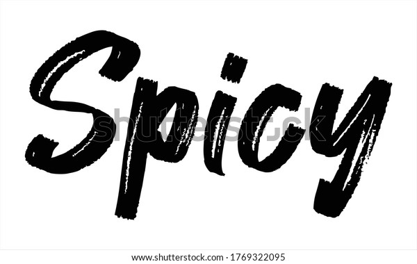 Spicy Brush Typography Hand Drawn Writing Stock Vector (Royalty Free ...