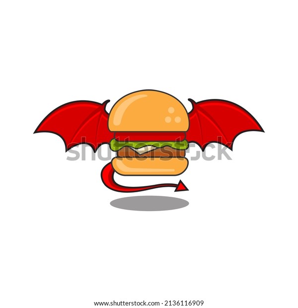 Spicy Dragon Burger Vector Illustration Stock Vector (Royalty Free ...