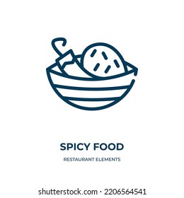 Spicy Food Icon Linear Vector Illustration Stock Vector (Royalty Free ...