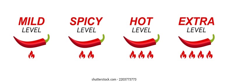 Spicy Level Vector Stock Icons Stock Vector (Royalty Free) 2203773773 ...