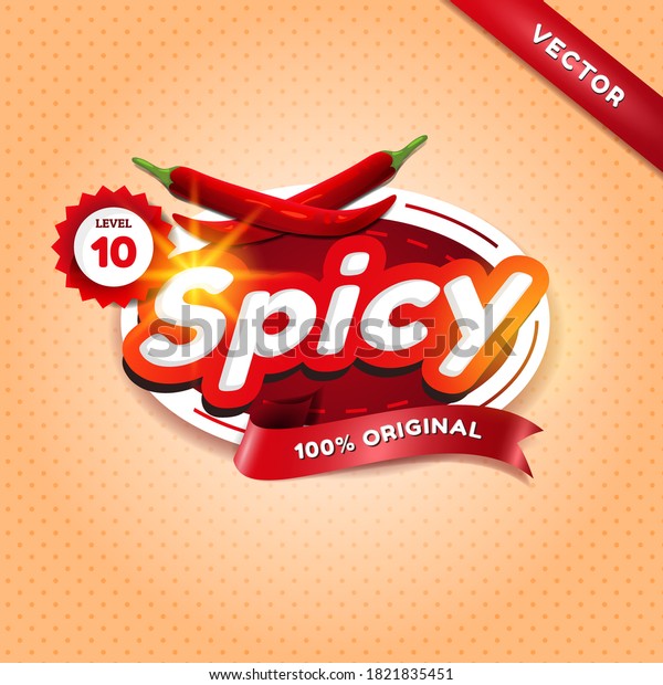 Spicy Logo Label Badge Sticker Fresh Stock Vector (Royalty Free) 1821835451