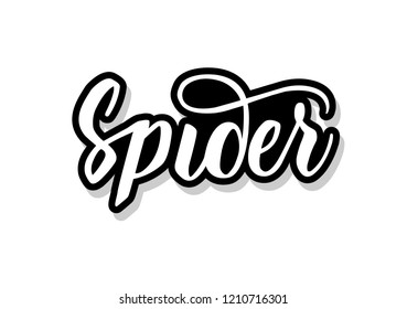 Spider Calligraphy Template Text Your Design Stock Vector (Royalty Free ...