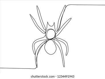 Spider Continuous Line Stock Vector (Royalty Free) 1234491943 ...