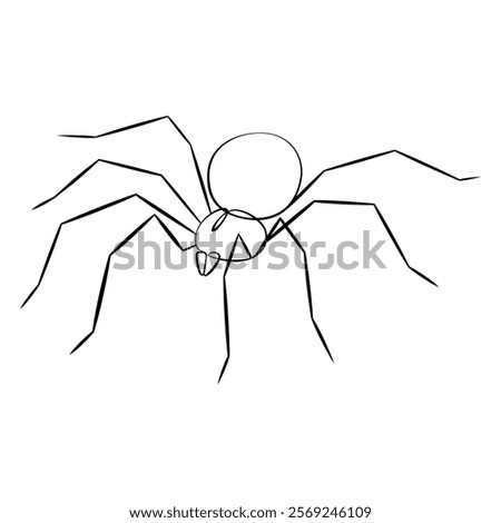 Spider Line Drawing | Free download on ClipArtMag