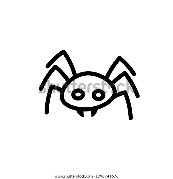 Spider Simple Line Icon Clipart Image Stock Vector (Royalty Free ...