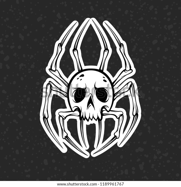 Spider Skull Vector Illustration Stock Vector (Royalty Free) 1189961767 ...