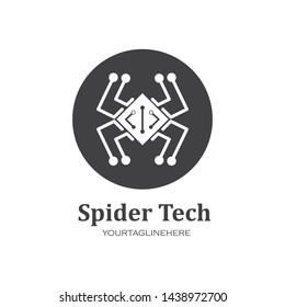 Spider Technology Logo Vector Icon Illustration Stock Vector (Royalty ...