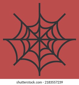 Spider Web Front View Halloween Design Stock Vector (Royalty Free ...