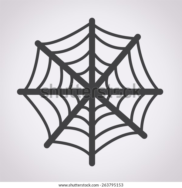 Spider Web Icon Stock Vector (Royalty Free) 263795153
