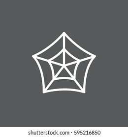 Spider Web Line Icon Outline Vector Stock Vector (Royalty Free ...