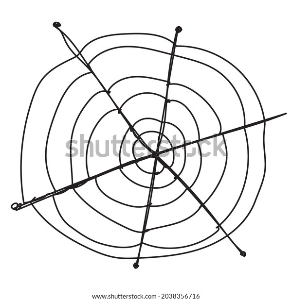 Spider Web One Line On White Stock Vector (Royalty Free) 2038356716 ...