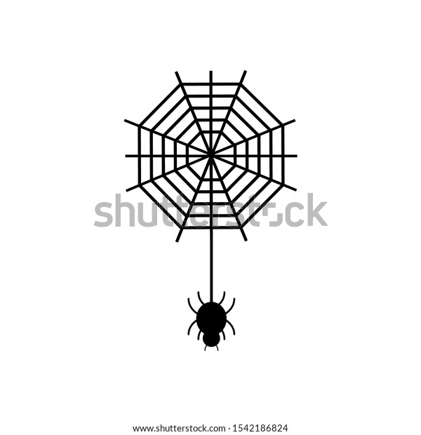 Spider Web Spider Sign Halloween Stock Vector (Royalty Free) 1542186824 ...