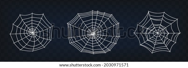 Spider Web Symbols Realistic Spiderweb On Stock Vector (Royalty Free ...