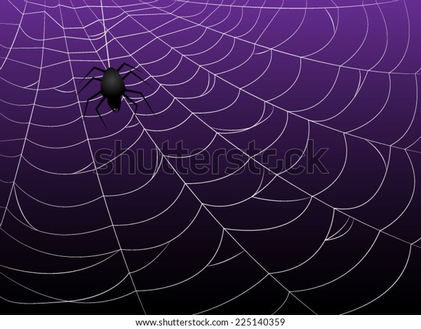 Spider Webs On Purple Background Stock Vector (Royalty Free) 225140359