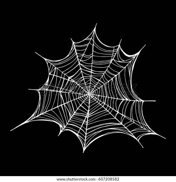 Spiderweb Trap Vector Illustration Isolated Web: เวกเตอร์สต็อก (ปลอดค่า ...
