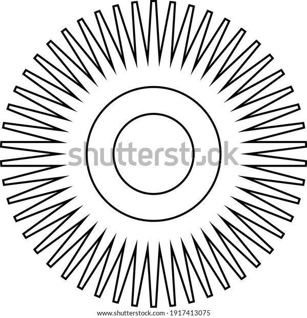 Spike Circle Sprocket Geometric Shape Stock Vector (Royalty Free ...