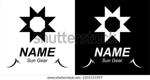 Spike Gear Like Sun Logo Stock Vector (Royalty Free) 2201515997 ...