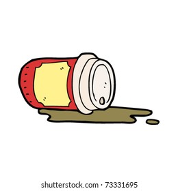 Spilled Coffee Cup Cartoon Stock Vector (Royalty Free) 73331695 ...