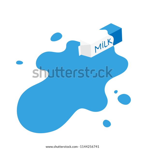 Spilled Milk Vector Illustration Cartoon Style Stock Vektor Royaltyfri 1144256741