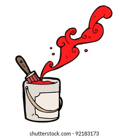 Spilling Red Paint Tin Cartoon Stock Vector (Royalty Free) 92183173 ...